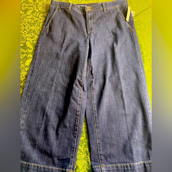 Talbots | Jeans | Nwt 4 Talbots Flawless High Waist Wide Legs Crop ...
